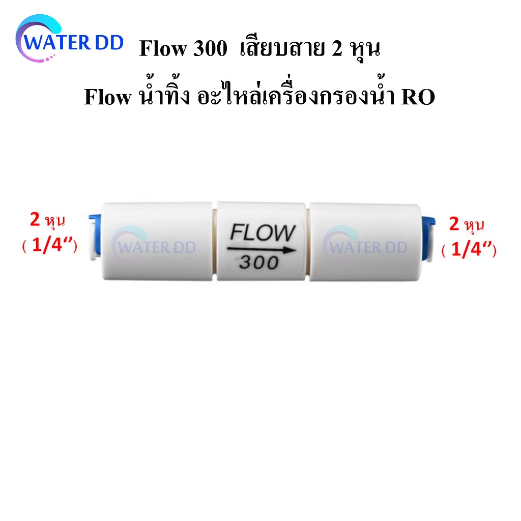 Flow 300 เสียบสาย 2 หุน ใช้กับเครื่องกรองน้ำระบบ RO อะไหล่เครื่องกรอง ...
