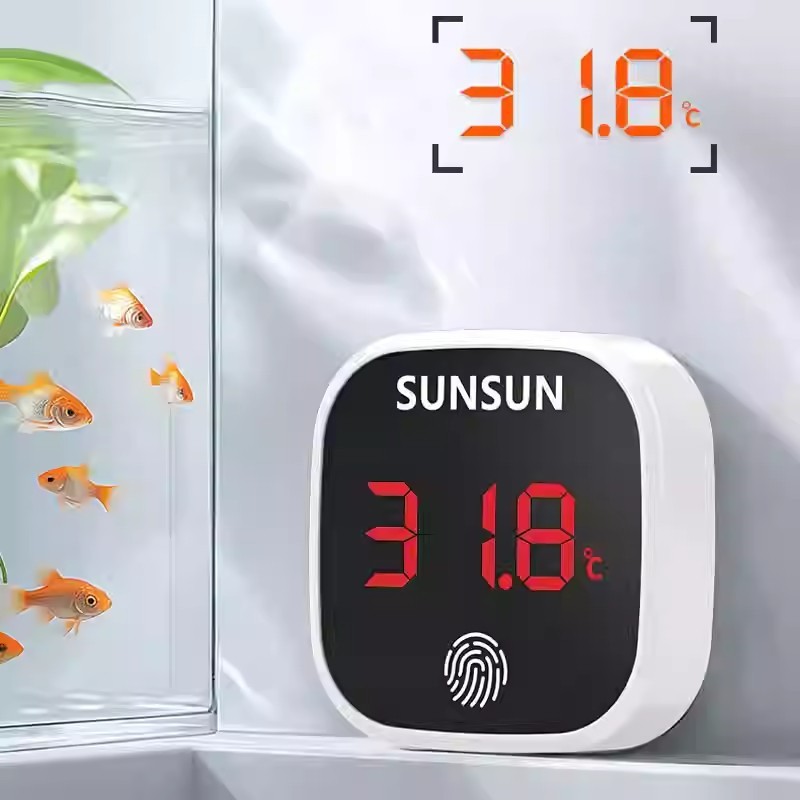 sunsun เทอร์โมมิเตอร์ ติดนอกตู้ปลา ปรอท ดิจิตอล | Shopee Thailand