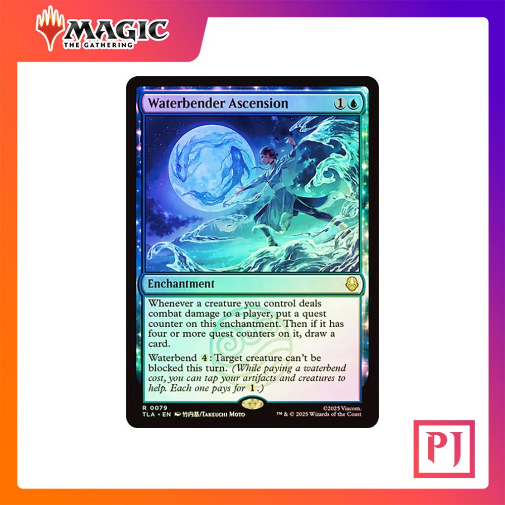[MTG] Waterbender Ascension [TLE] [BLUE] [RARE] [FOIL] [ENG] (การ์ดเม ...
