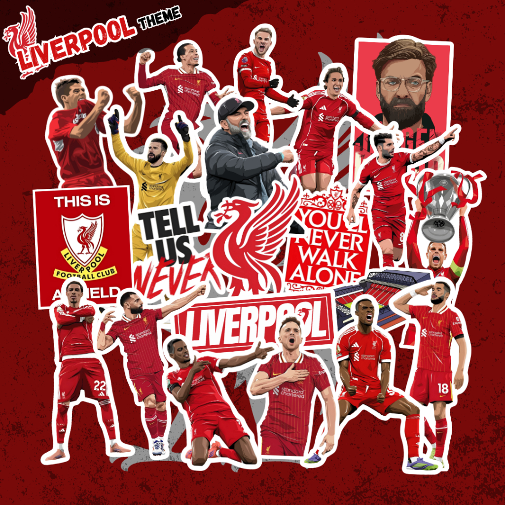 สติ๊กเกอร์ธีม Liverpool สติ๊กเกอร์ Liverpool สติ๊กเกอร์แปะ laptop ...