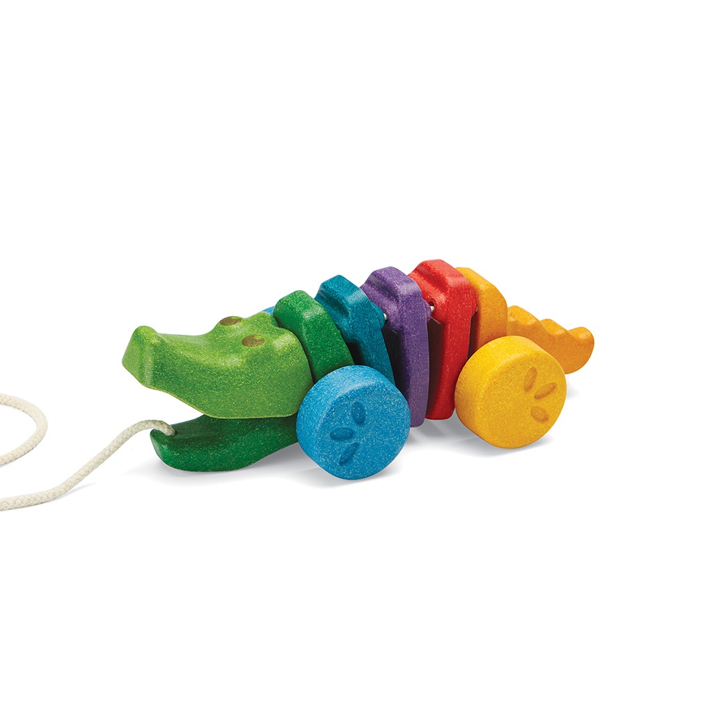 PlanToys ของเล่นไม้ 1416 Rainbow Alligator จระเข้สีรุ้ง เสริมพัฒนาการ ...