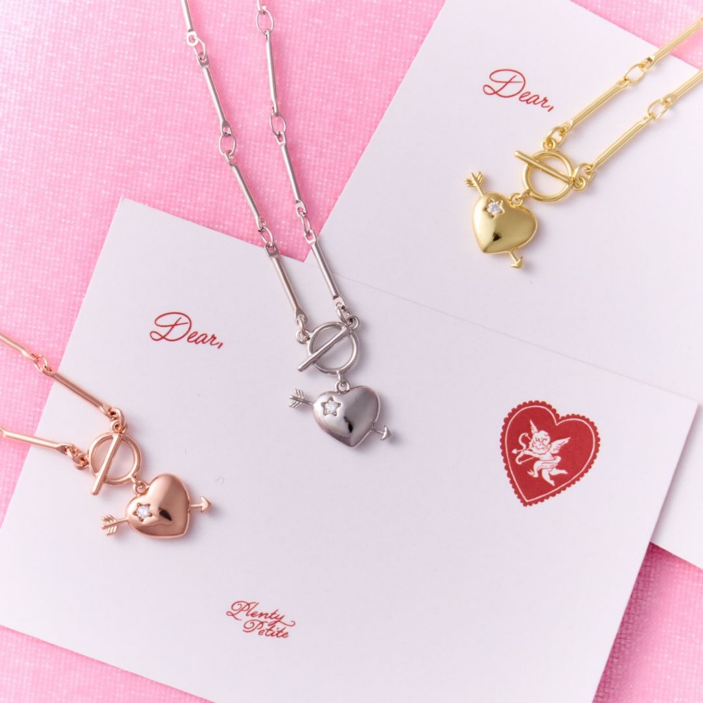 Petite Cupid Heart Necklace สร้อยคอประดับชาร์มหัวใจ | Shopee Thailand