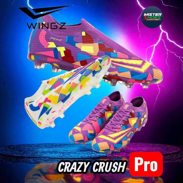 ลิขสิทธิ์แท้ (WINGZ CRAZY CRUSH PRO ) รองเท้าสตั๊ด UPPER เป็น FLYKNIT ...
