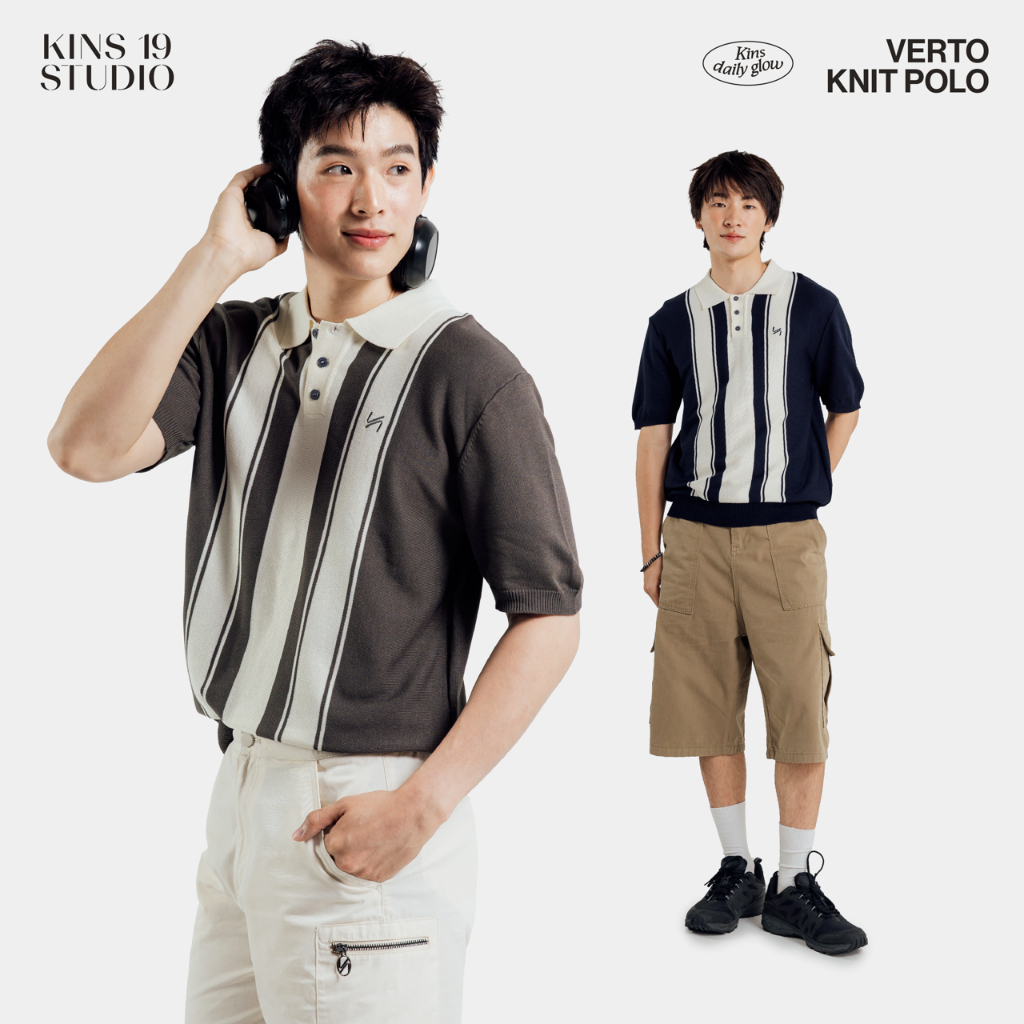 KINS 19 STUDIO | VERTO KNIT POLO เสื้อโปโลคินส์ [KN132] | Shopee Thailand