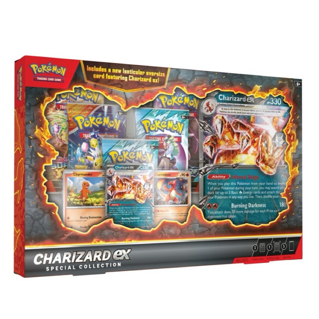 Pokémon TCG Charizard ex Special Collection (ENG | 5 Booster Packs with ...