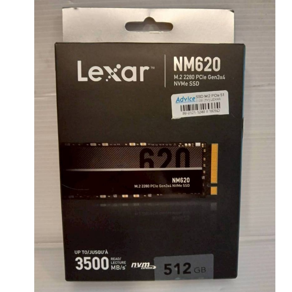 (เอสเอสดี)SSD LEXAR NM620 512 GB - PCIe 3x4 NVMe M.2 2280 (LNM620X512G ...