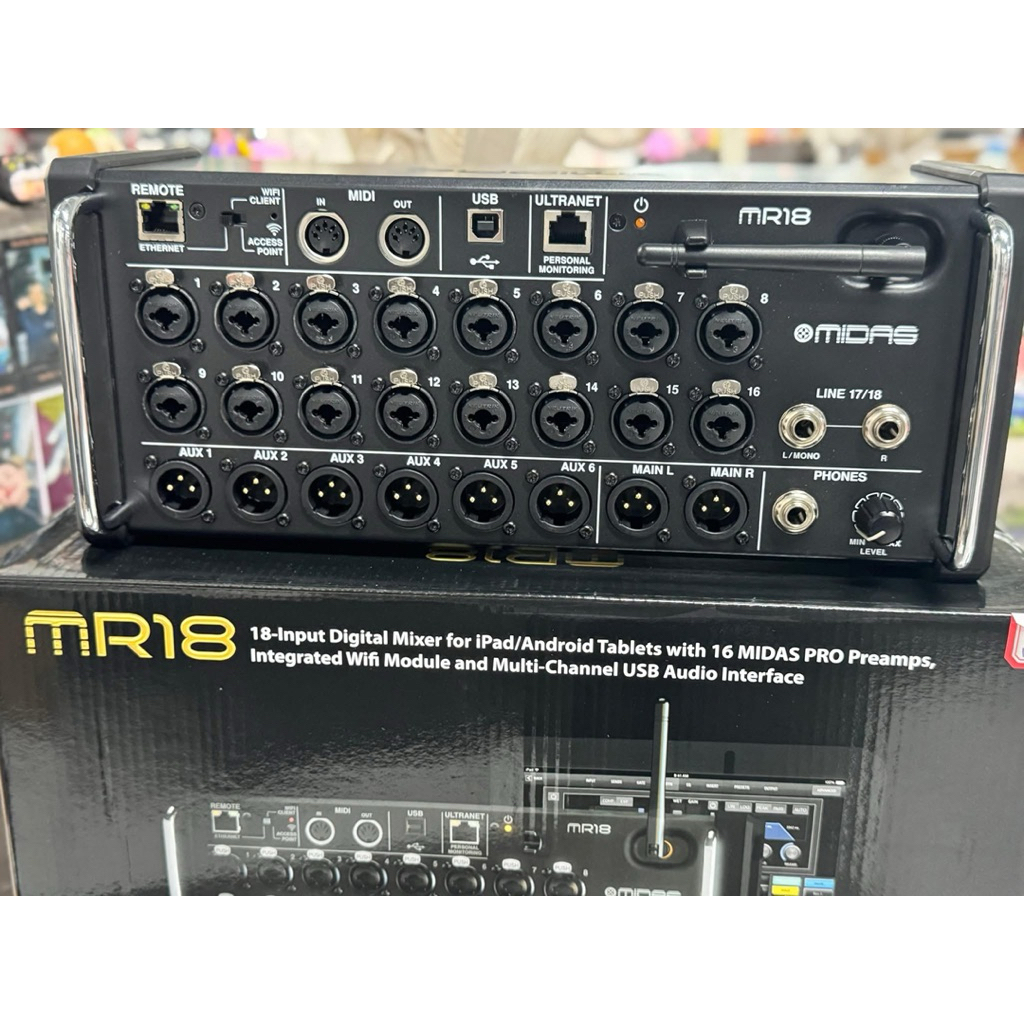 Midas MR18 มิกซ์แร็คดิจิตอล ประกัน 1 ปี แท้ดูง่าย ข้างบนจะเป็นสัญลักษณ์กลมกลมเล็กๆ | Shopee Thailand