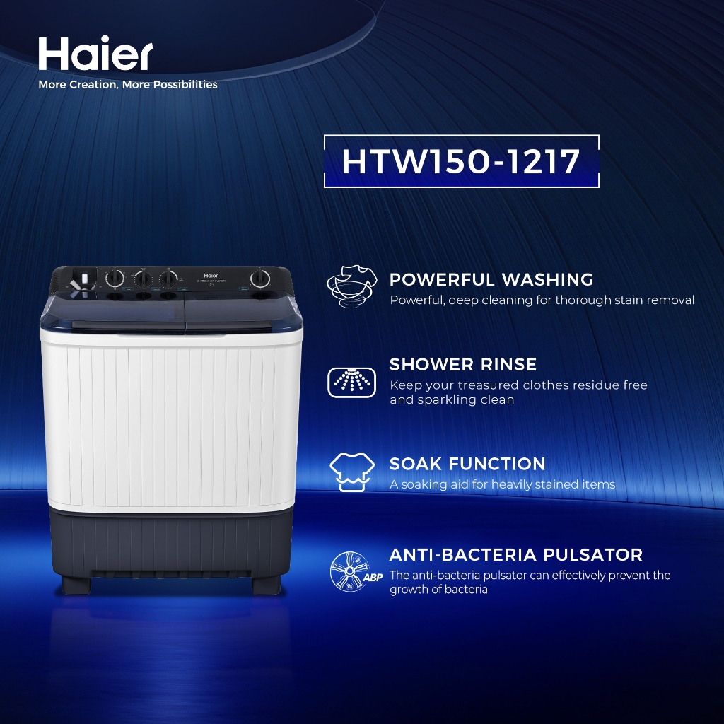 Haier Washing Machine HTW150-1217 15KG | Shopee Thailand