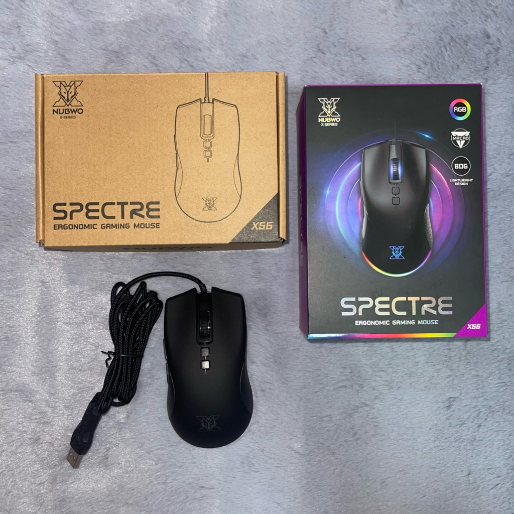 NUBWO X56 ERGONOMIC GAMING MOUSE(SPECTRE) | Shopee Thailand