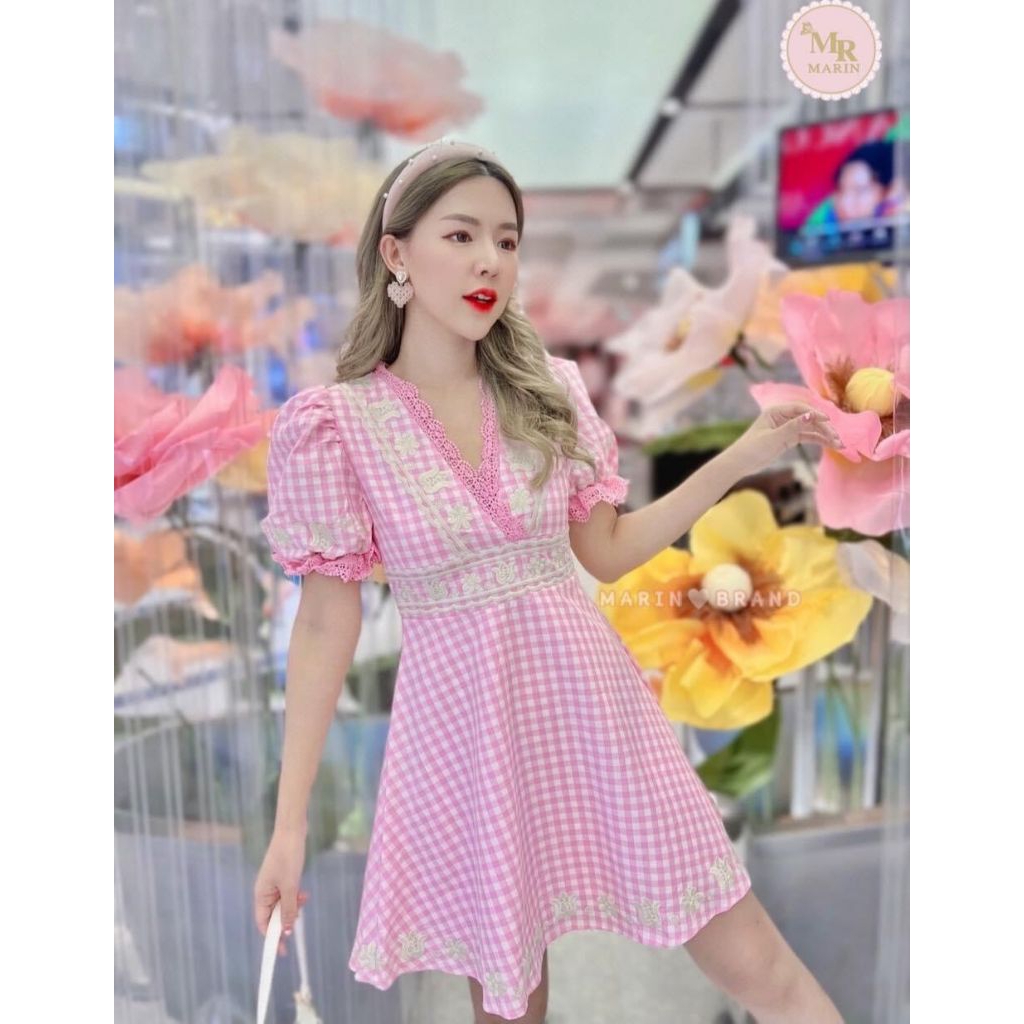 มือ1 งานป้าย modern girl เดรสสก๊อตชม ไซส์ m | Shopee Thailand