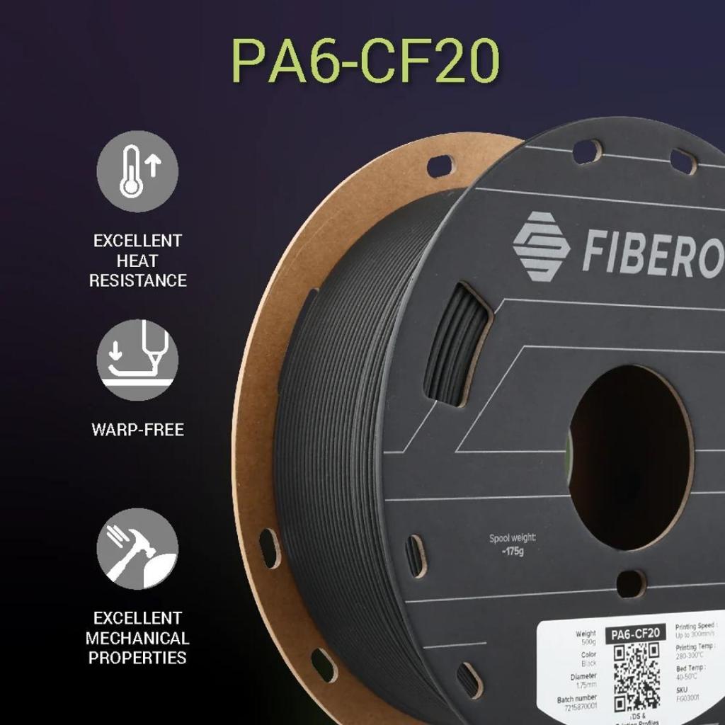 Fiberon PA6-CF20 (ชื่อเดิม PolyMide PA6-CF) Polymaker Carbon Fiber 3D ...