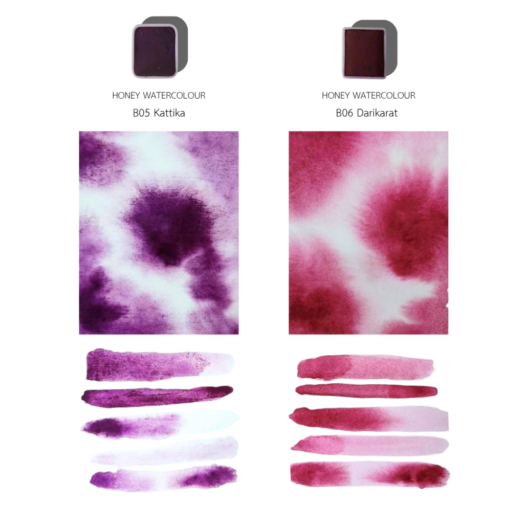 Aori studio B05 Kattika , B06 Darikarat สีน้ำทำมือ สีน้ำแฮนด์เมด Set Dara | Shopee Thailand