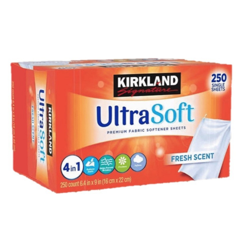 Kirkland Signature Ultra Soft Fabric Softener sheets เคิร์กแลนด์ แผ่นอบ ...