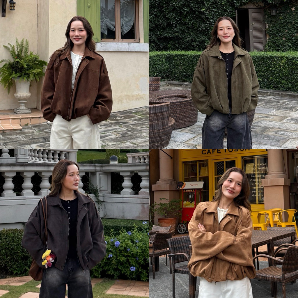 [เก็บโค้ด Trendy ลด25% เหลือ 967.-] Bondi suede jacket (บอนดี้) เสื้อ ...