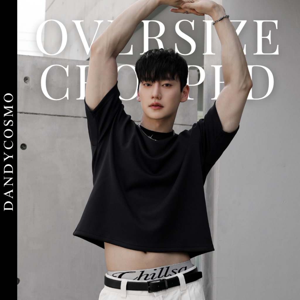 DANDY COSMO |[6สี]เสื้อยืด Premium Oversize Cropped-Fit มีแถบลดกลิ่น ลด ...