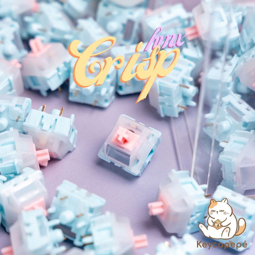 HMX Crisp linear switch (10ชิ้น) pre lubed สวิตช์คีย์บอร์ด 1จังหวะ ...