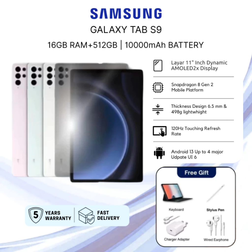 Sam Galaxy Tablet แท็บเล็ต หน้าจอขนาด 11 นิ้ว (16GB+512GB) 5G โทรได้ ...