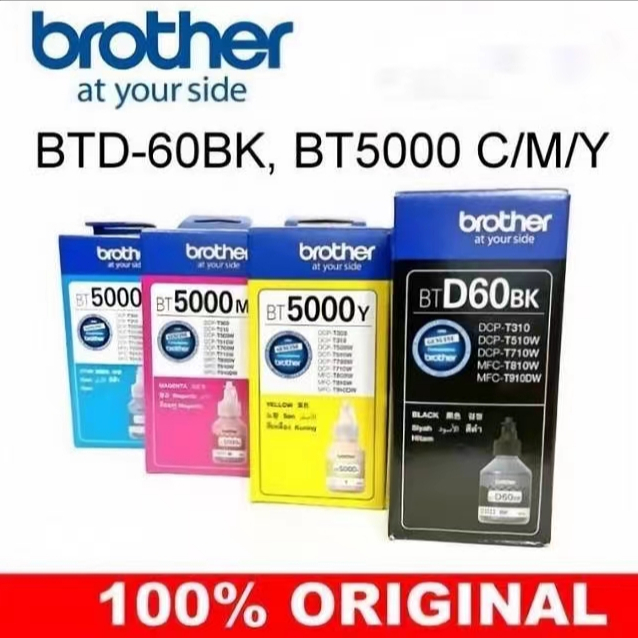 Brother D60BK ,BT5000C/M/Y(พร้อมกล่อง BOX)100% 4สี DCP-T220 T310 T420W ...
