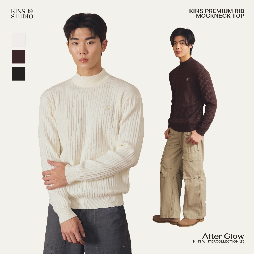 KINS 19 STUDIO | KINS Premium Rib Mockneck Top เสื้อกันหนาวแขนยาวคินส์ ...