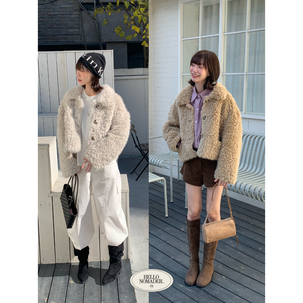NOMADE.& พร้อมส่ง Rare she faux fur jacket {เสื้อแจ็กเกตขน} | Shopee ...