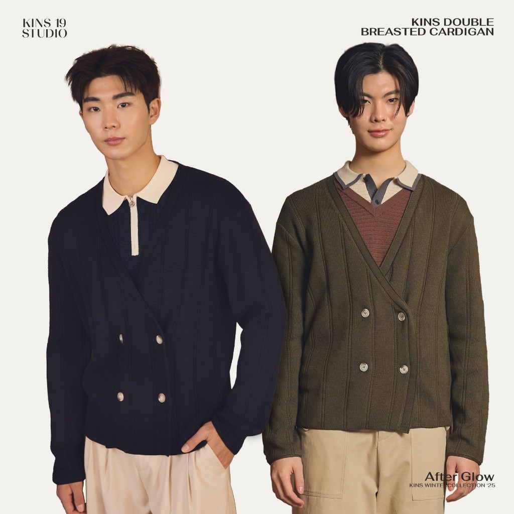 KINS 19 STUDIO | KINS Double Breasted Cardigan เสื้อคาร์ดิแกนคินส์ ...