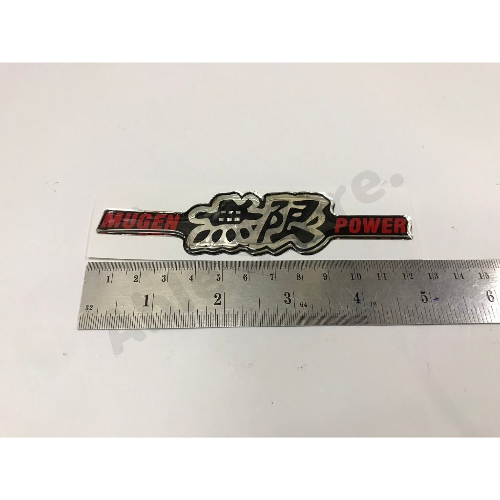 MUGEN สติ๊กเกอร์เคลือบเรซิ่นนูนอย่างดี คำว่า MUGEN POWER ใช้สำหรับติดรถ ...