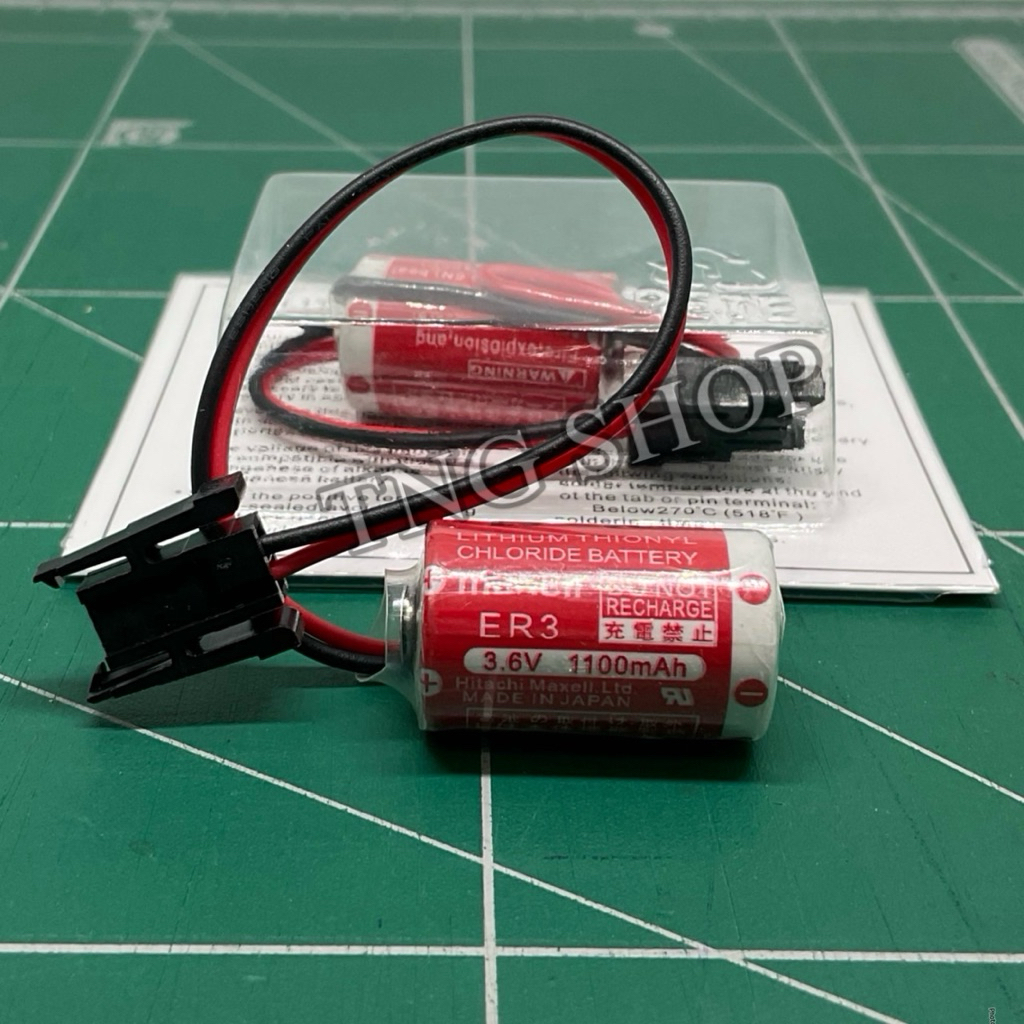 แบตเตอรี่ ER3/3.6V 1100mah. แจ็คดำใหญ่ maxell | Shopee Thailand