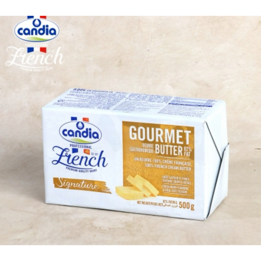 Candia French Gourmet Butter Signature Unsalted 500g.-เนยสด 500กรัม ...