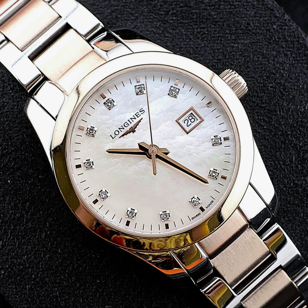 Longines Conquest Classic Diamonds MOP Dial PVD Red Gold Lady L2.286.3 ...