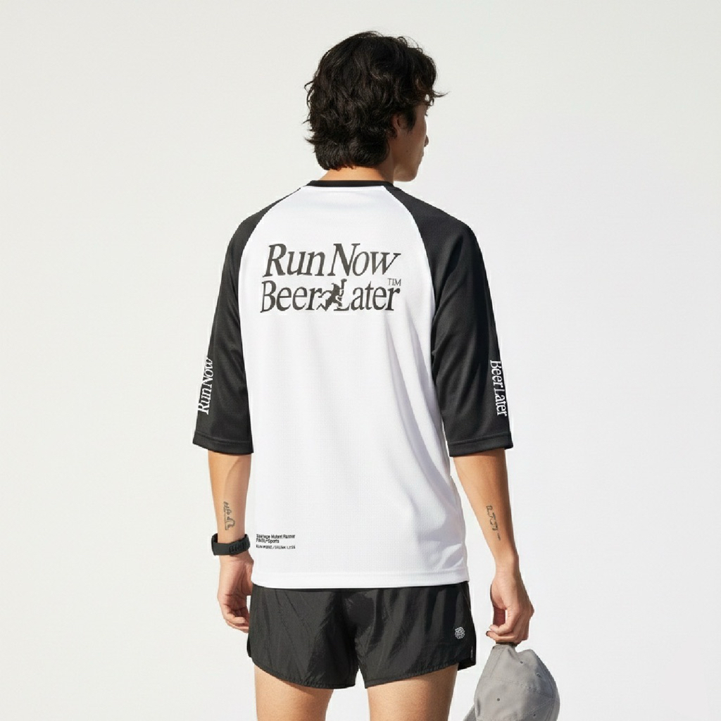 RUN NOW BEER LATER "CLASSIC" Running 3/4 Sleeve Shirt | Shopee Thailand