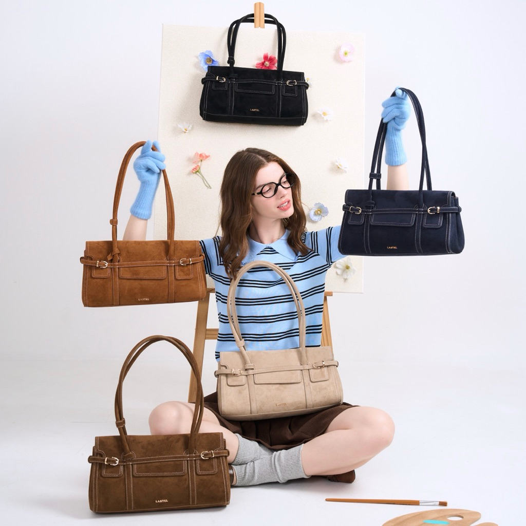 NEW - LASTEL กระเป๋าสะพายรุ่น POPPY กระเป๋าหนังกลับพรีเมี่ยม น้ำหนักเบา ...