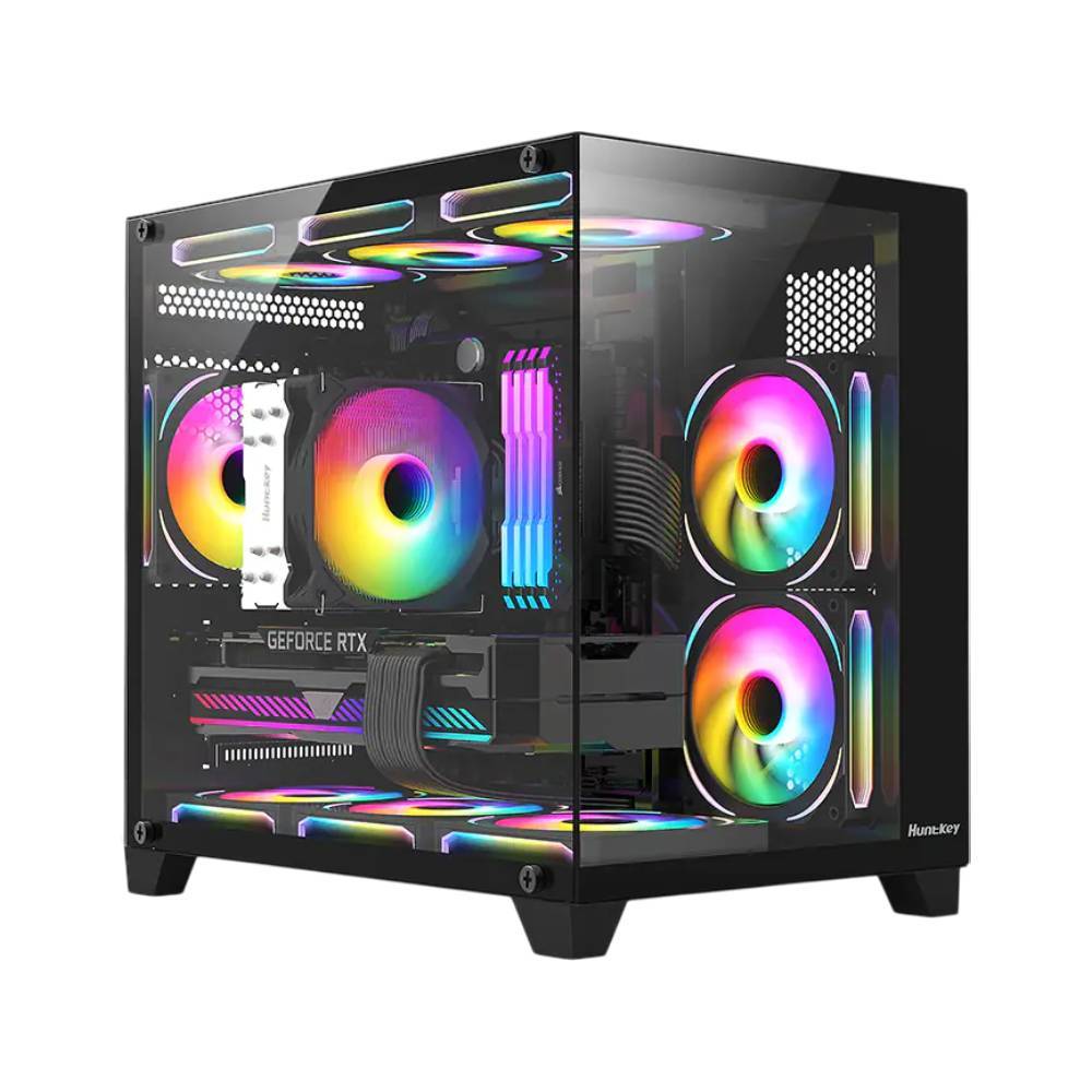 CASE HUNTKEY S920 STORM HK-CS-S920-B - BLACK MICRO-ATX | Shopee Thailand