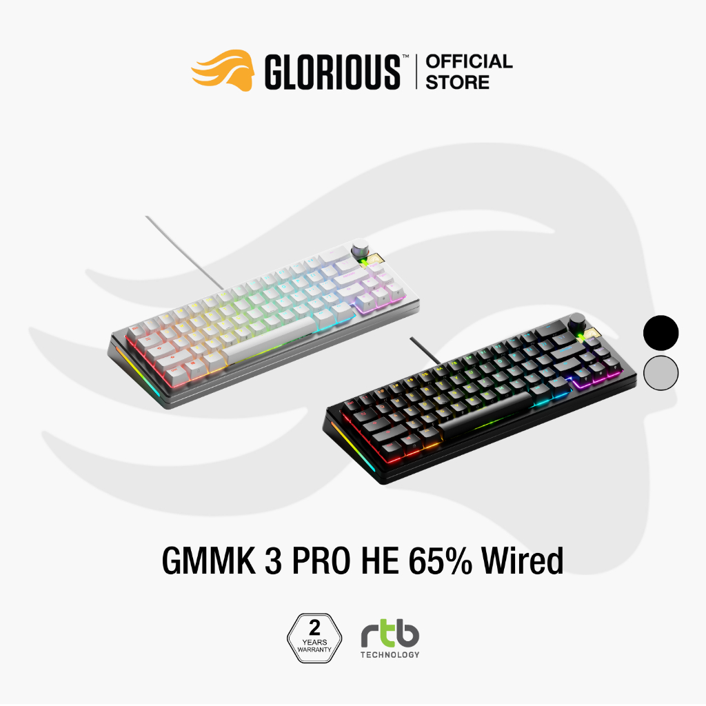 Glorious GMMK 3 Pro HE Prebuilt 65% คีย์บอร์ดเกมมิ่ง Wired Gaming ...