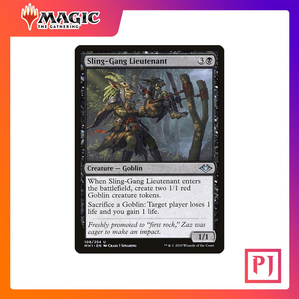 [MTG] Sling-Gang Lieutenant [MH1] [BLACK] [UNCOM] [NORMAL] [ENG] (การ์ด ...