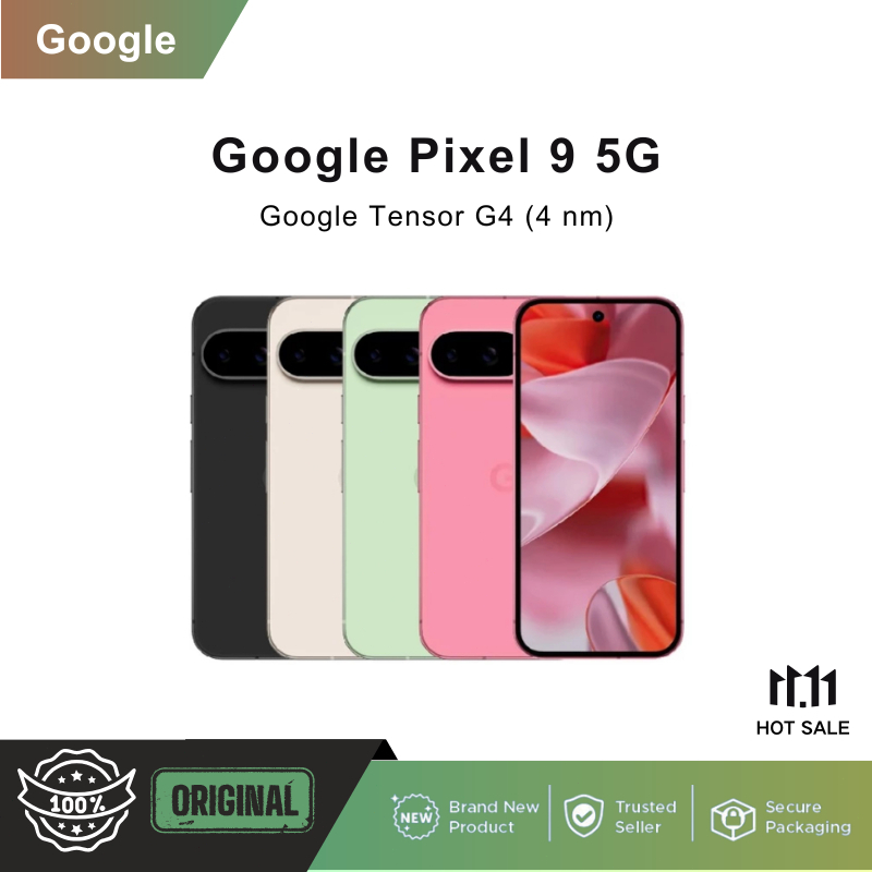Google Pixel 9 5G Google Tensor G4 (4 nm) Nano-SIM + eSIM 6.3 inches ...