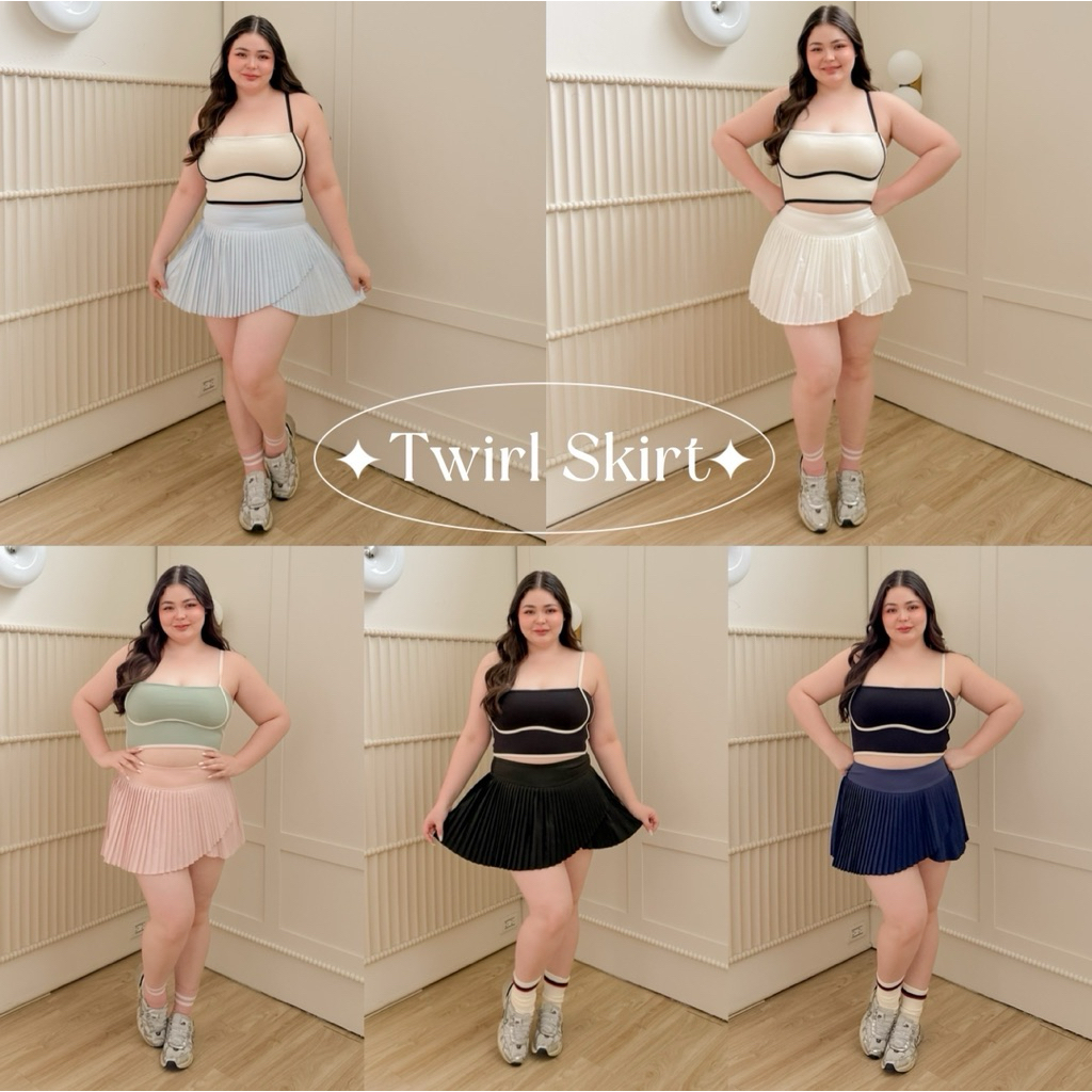 Lady M | Twirl Skirt กระโปรงพลีทสั้น สาวอวบ มีไซส์ให้เลือก ใส่ ...
