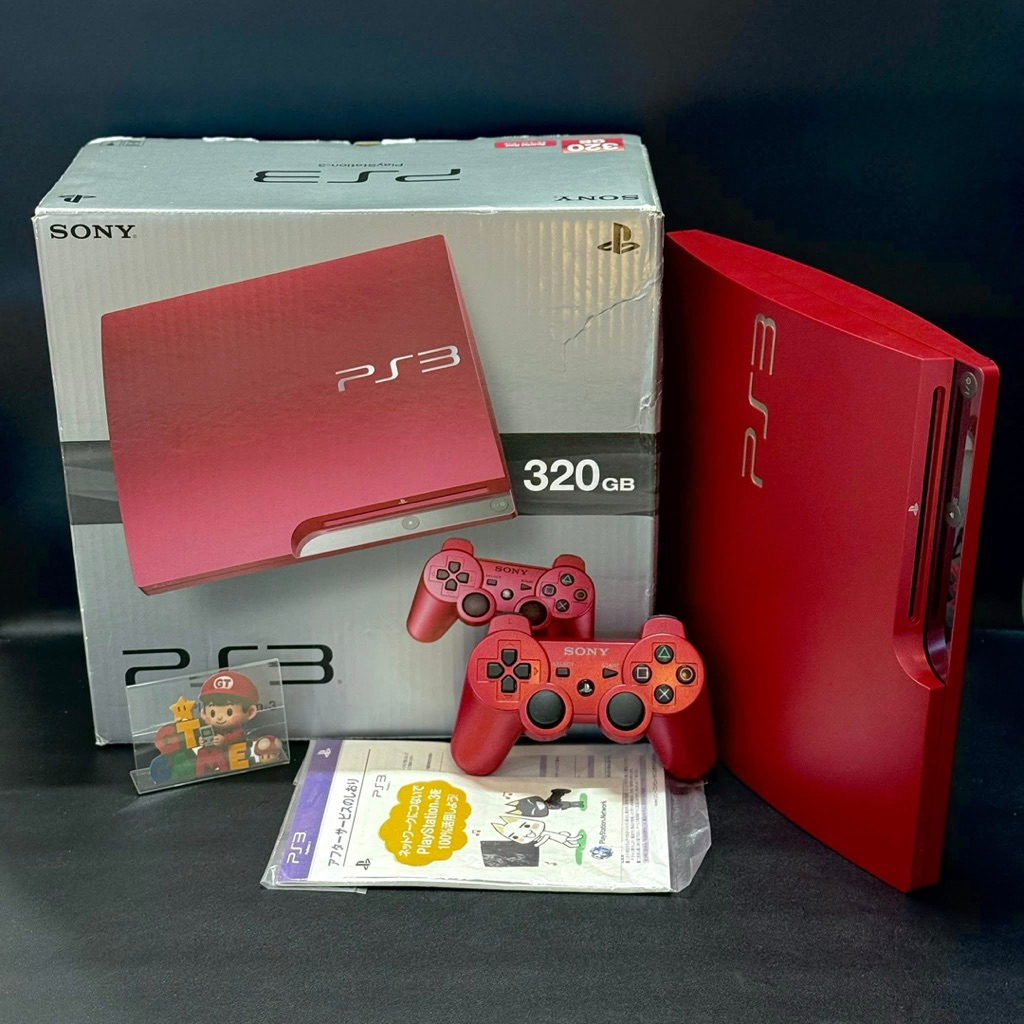 SONY PS3 Slim Limited Edition Scarlet Red CECH-3000B SR😍 Japan 🇯🇵320 GB ...