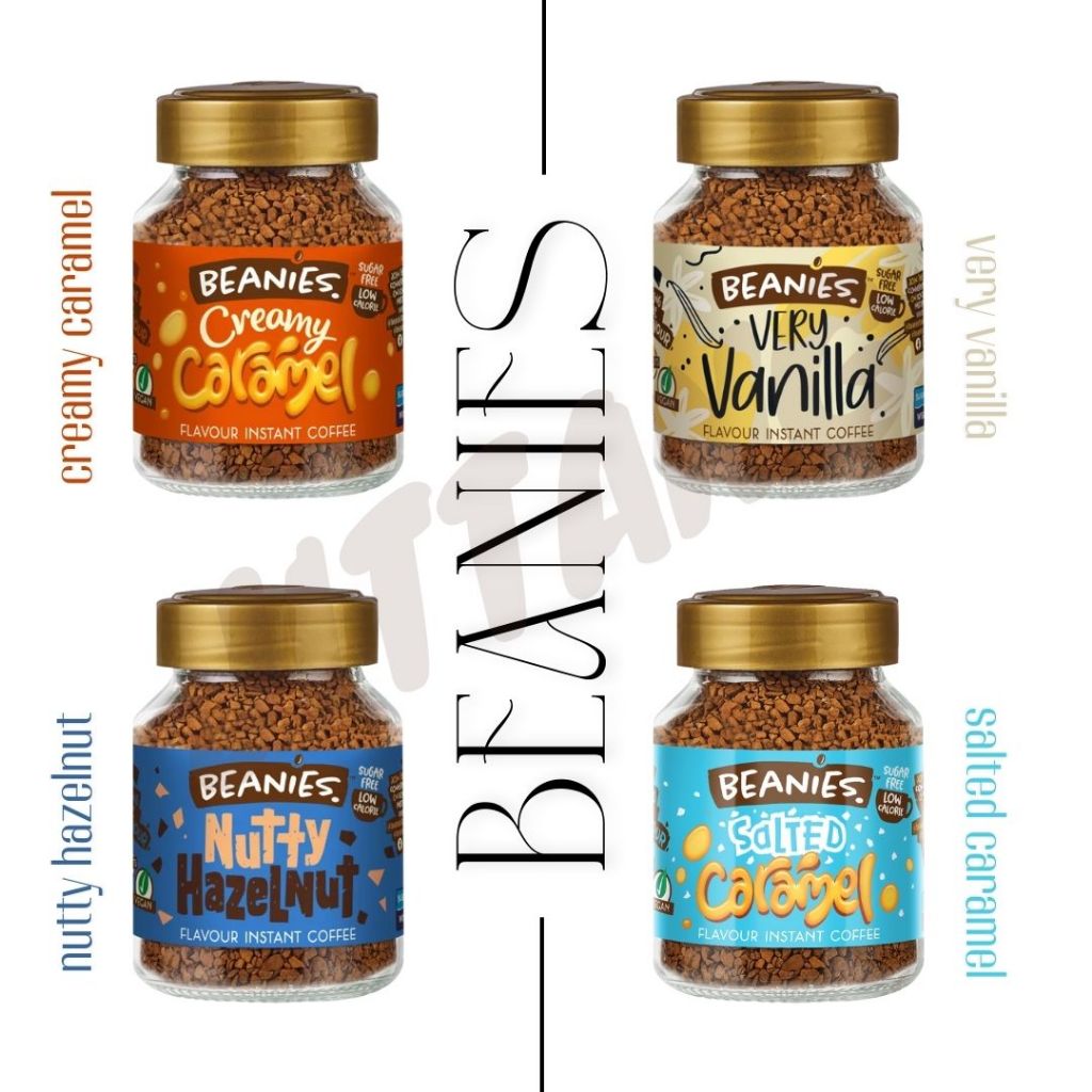 กาแฟฟรีซดราย Beanies instant coffee Net 50 g มีให้เลือกกว่า 40 กลิ่น ...
