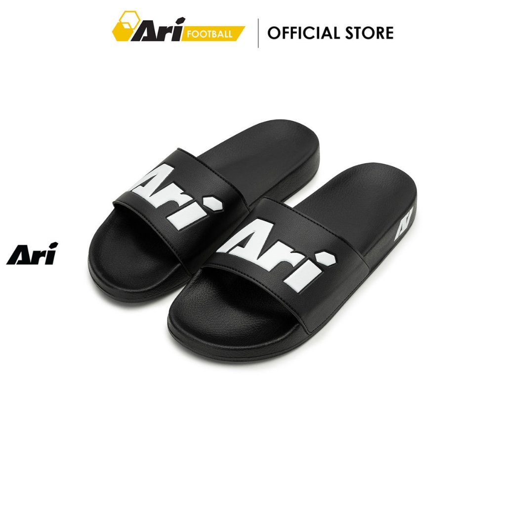ARI SLIDE SANDALS - BLACK/WHITE (AFW0002-01) รองเท้าแตะ อาริ SANDALS สี ...