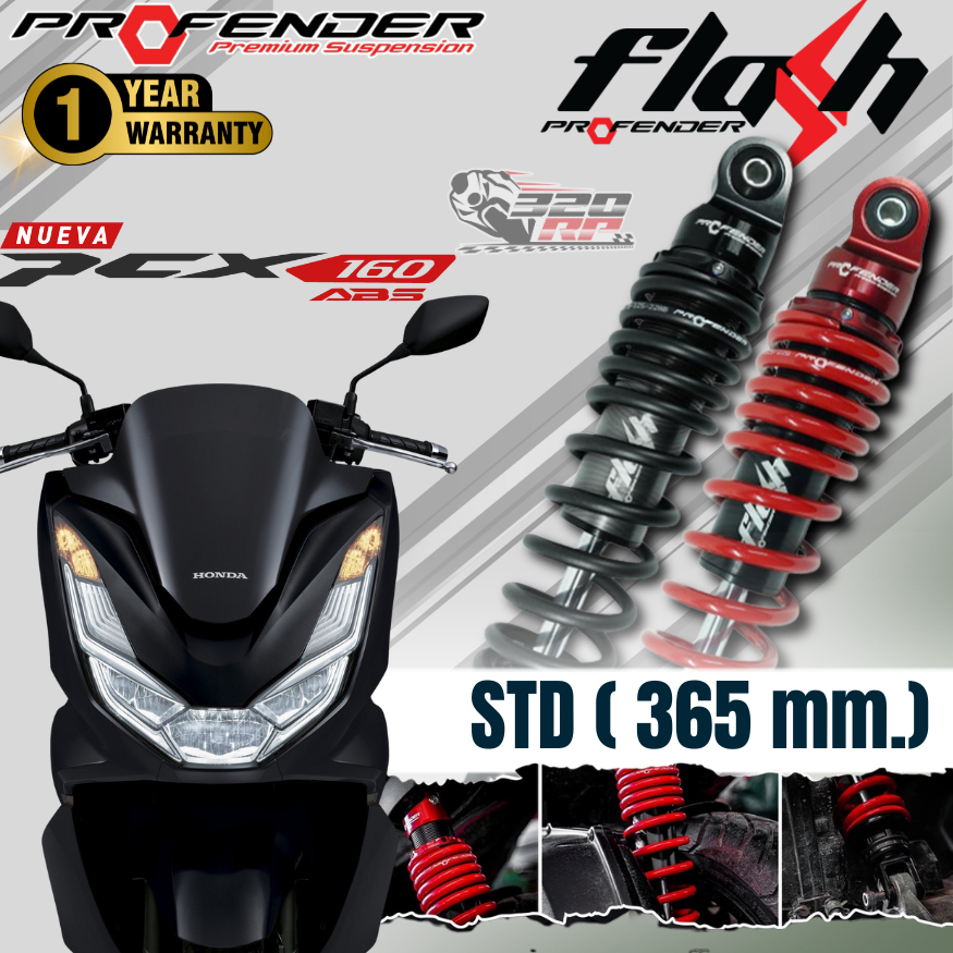 โช๊คหลัง PROFENDER FLASH SERIES HONDA PCX160 365MM ของแท้ ส่งไว!!! SP ...