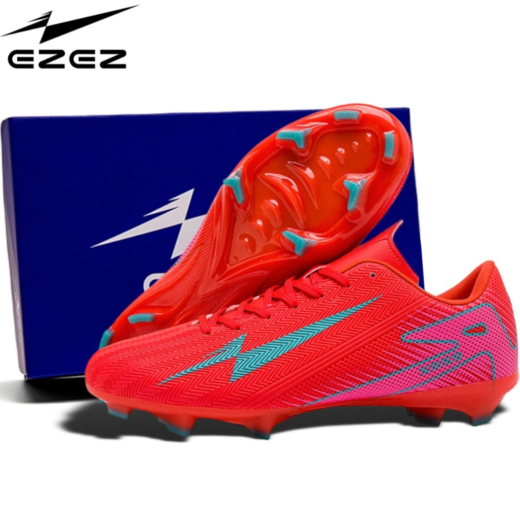 EZEZ （อีซี่）Typhoon Pro FG Soccer Shoes รองเท้าสตั๊ดหุ้มข้อ น้ำหนักเบา ...