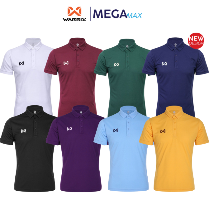 เสื้อโปโล Warrix 252PLACL30 รุ่น LINEX POLO SHIRT ผ่าชายข้าง โลโก้ปัก ...