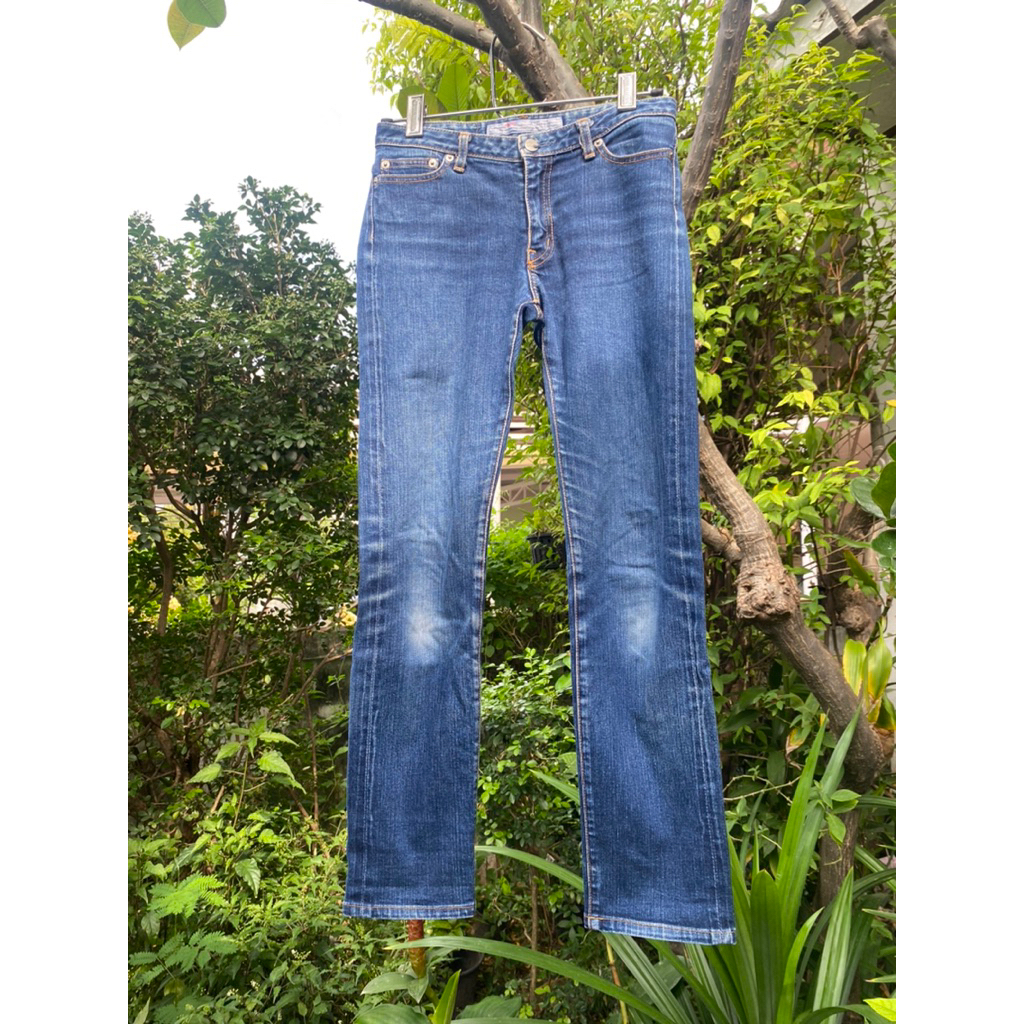 กางเกงยีน skinny jeans 👖 มือสอง เอวต่ำ ขาเดฟ | Shopee Thailand