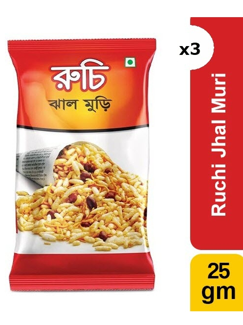 Ruchi Jhalmuri ข้าวพองเผ็ด 25g (3 pack) Spicy Puffed Rice Bangladeshi ...