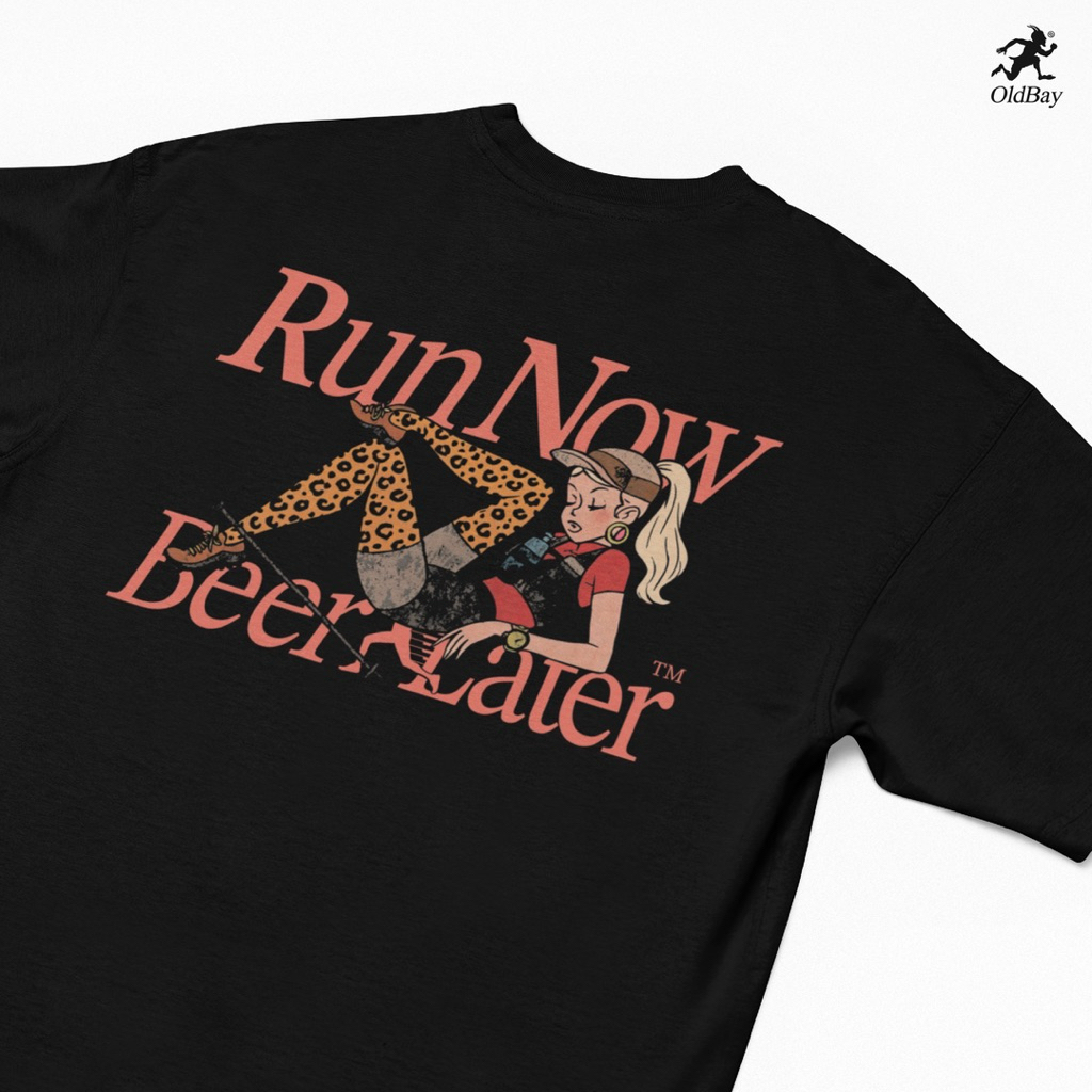 OLDBAY® เสื้อยืด “ Run Now Beer Later Girl " | Shopee Thailand