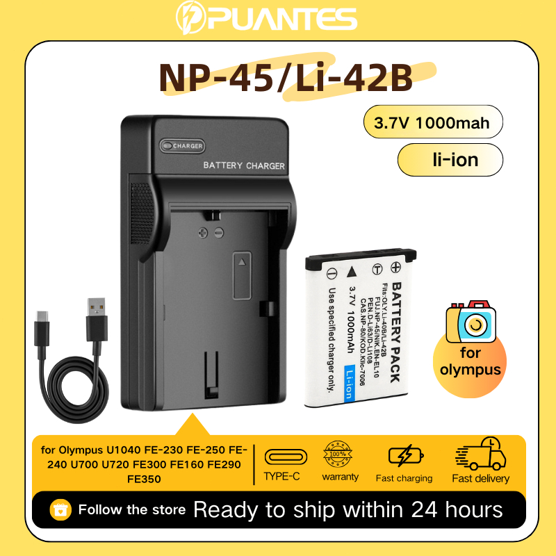 ภาพใหญ่: NP-45 LI-42B LI-40B EN-EL10 Universal Battery & Charger สำหรับ ...
