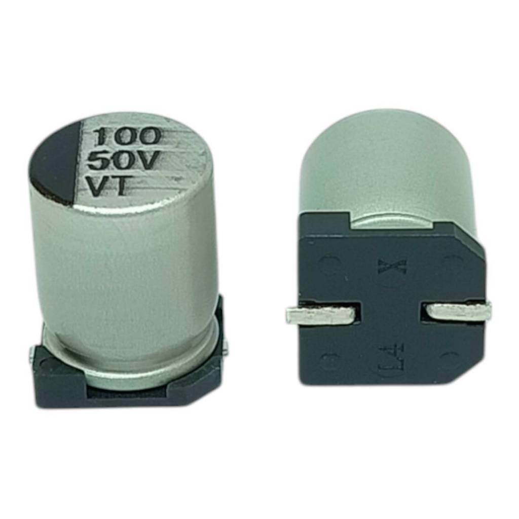 2pcs 100UF 16V 25V 50V SMD อิเล็กโตรไลท์ คาปาซิเตอร์ ตัวเก็บประจุ ...