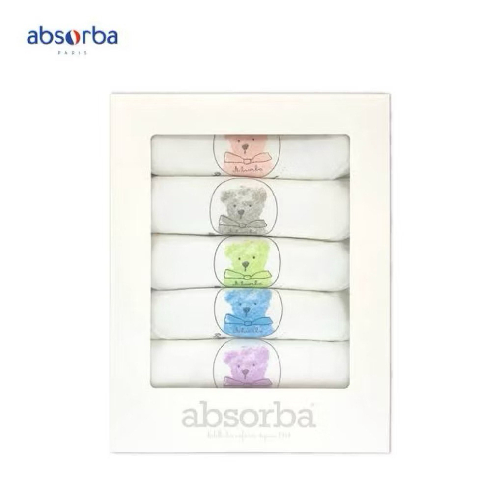 ผ้าอ้อม Absorba ลายใหม่ New Collection ขนาด 27*27นิ้ว 1แพ็ค บรรจุ 6ผืน ...