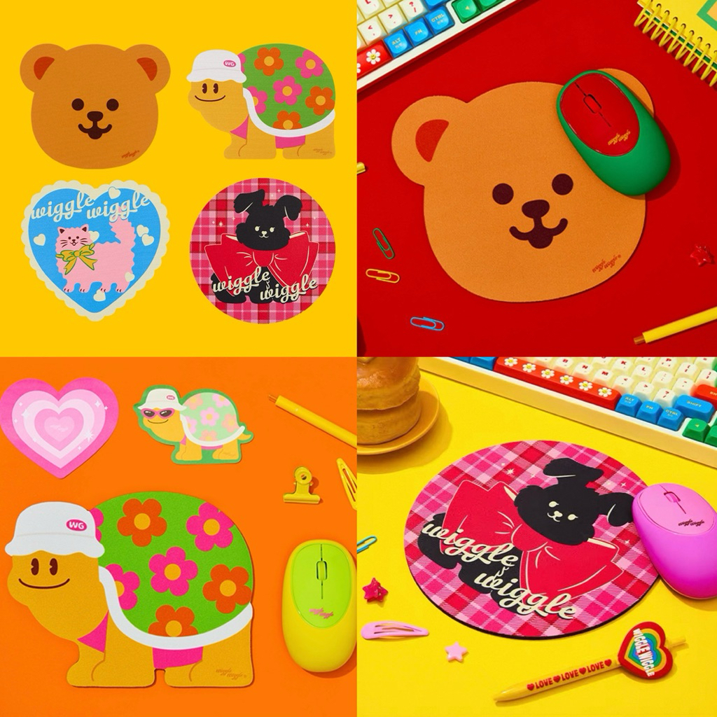 พร้อมส่ง🌈 Wiggle Wiggle แท้ 💯 แผ่นรองเมาส์ Mouse Pad ลายน่ารัก สดใส ใจ ...