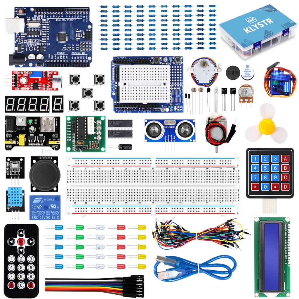 KLYSTR Super Starter Kit/ชุดการเรียนรู้สําหรับโครงการ Arduino Uno R3 ...